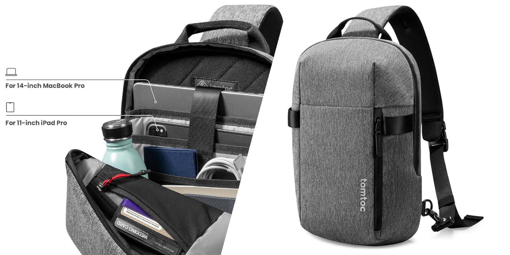 tomtoc's 14-inch MacBook Pro sling bag is priced from $52.50 right now