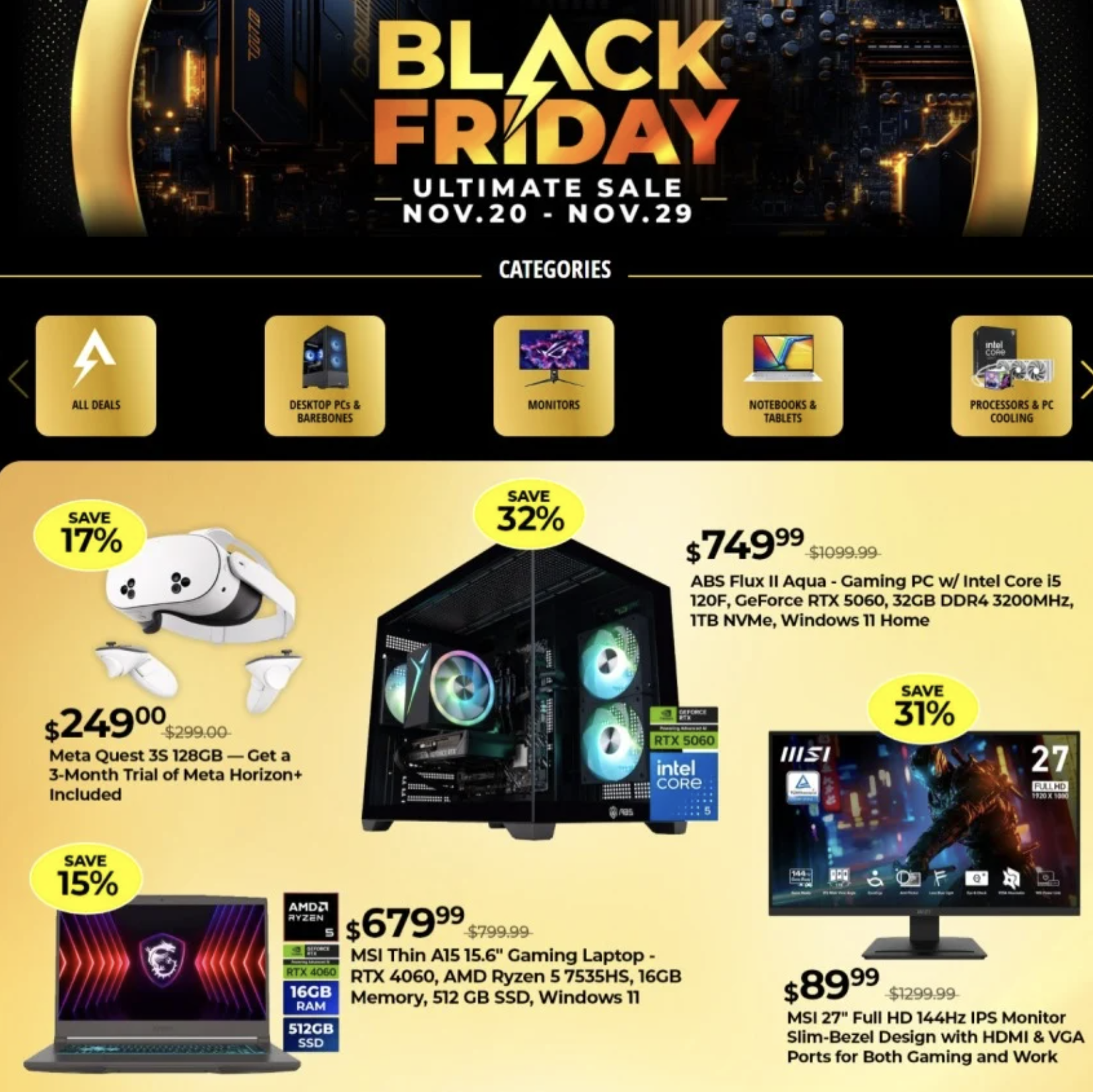 Here’s the official 27-page Newegg Black Friday ad – deals start Nov ...
