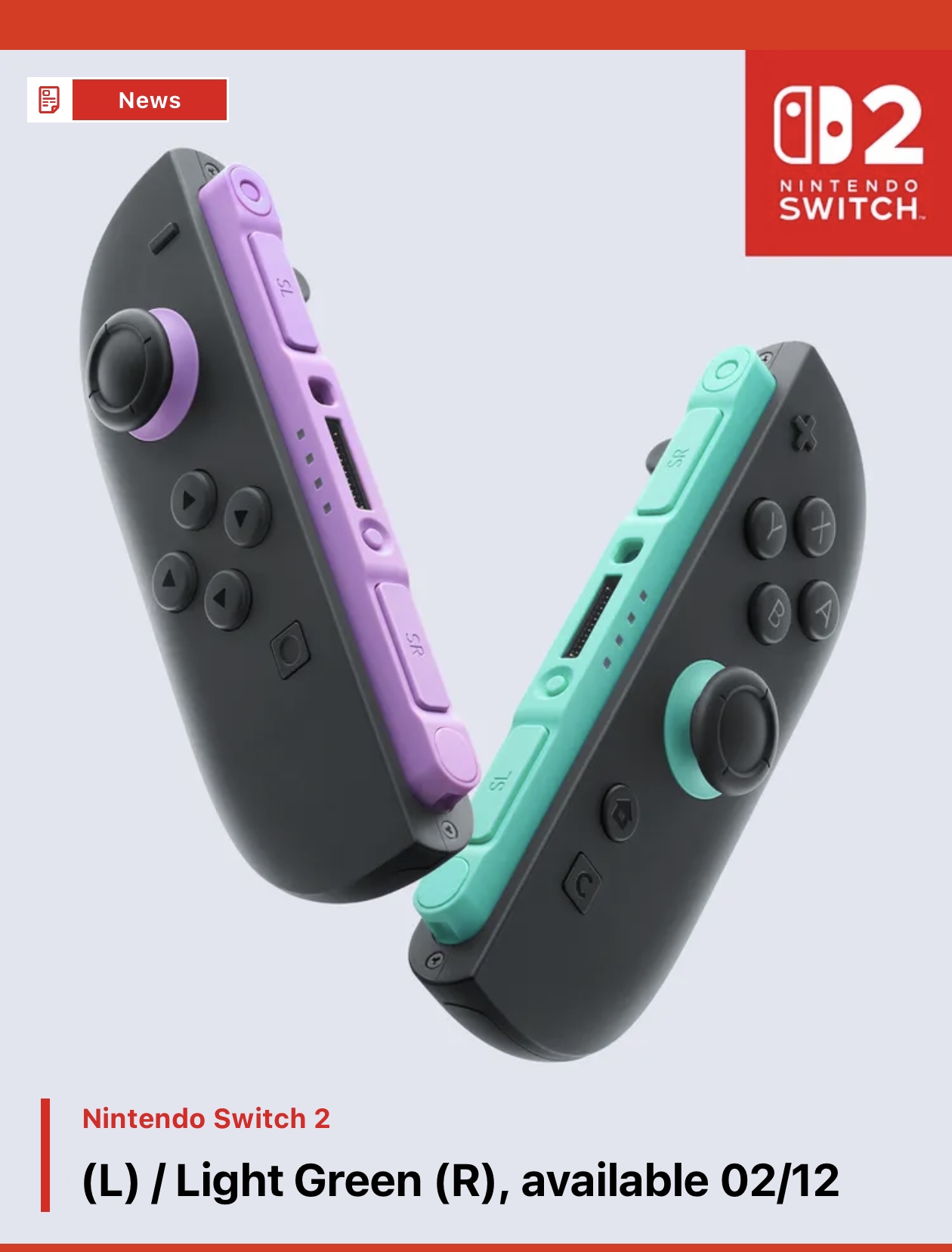 NOW LIVE: Nintendo just officially revealed the new purple/light green ...