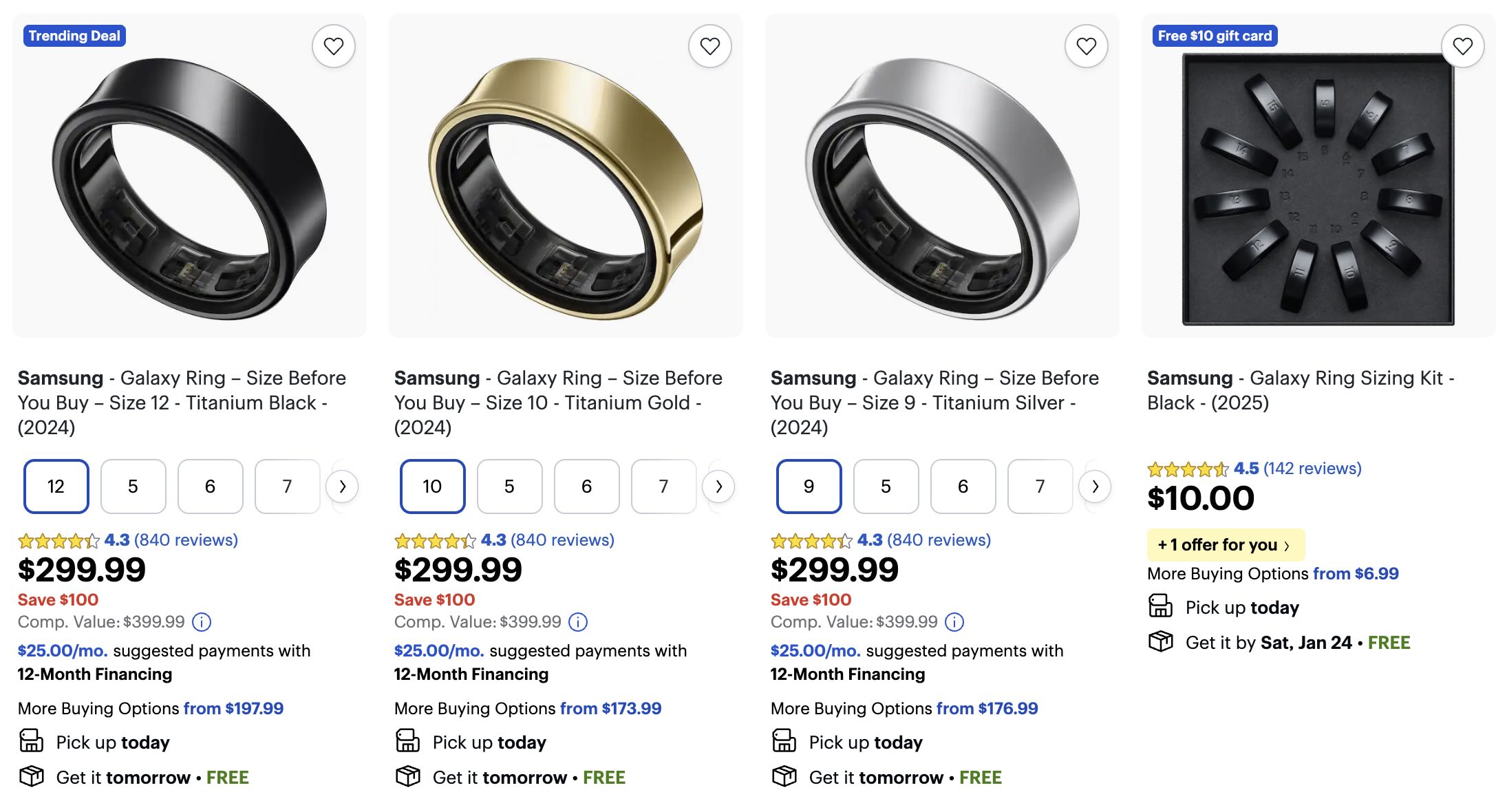 Samsung Galaxy Ring now $100 off (all colors/sizes), or up to $226 off ...
