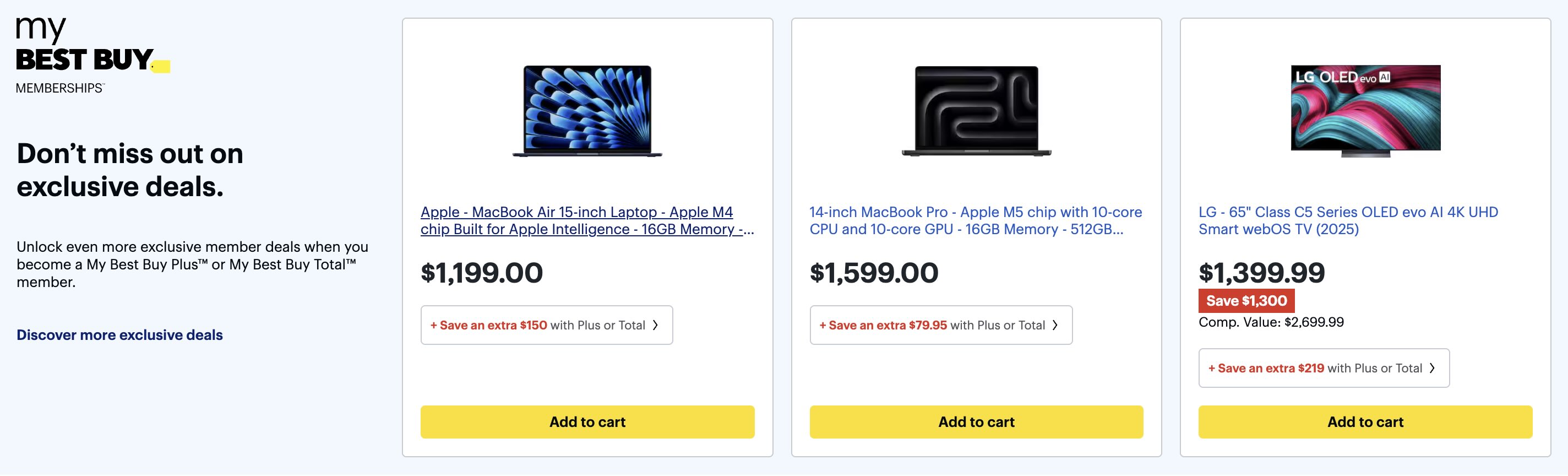 Rare deal on 1-year My Best Buy Plus Memberships now live at $25 (50% off)