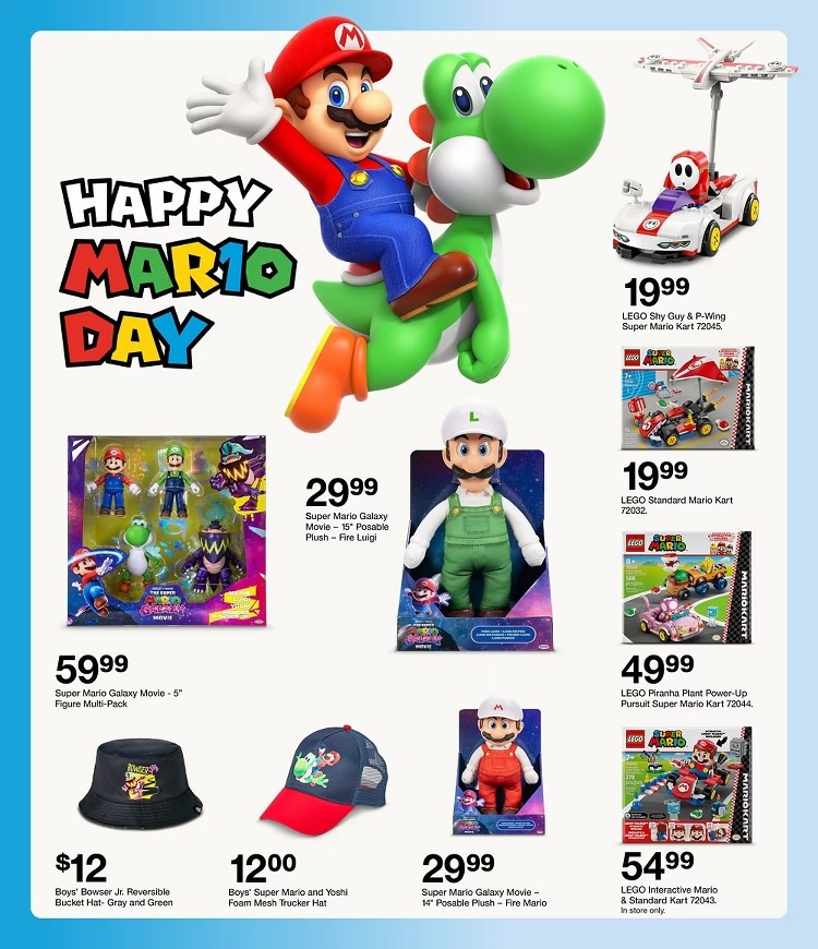 LIVE TOMORROW – Target's 2026 Mario Day weekly ad now live: Deals start ...