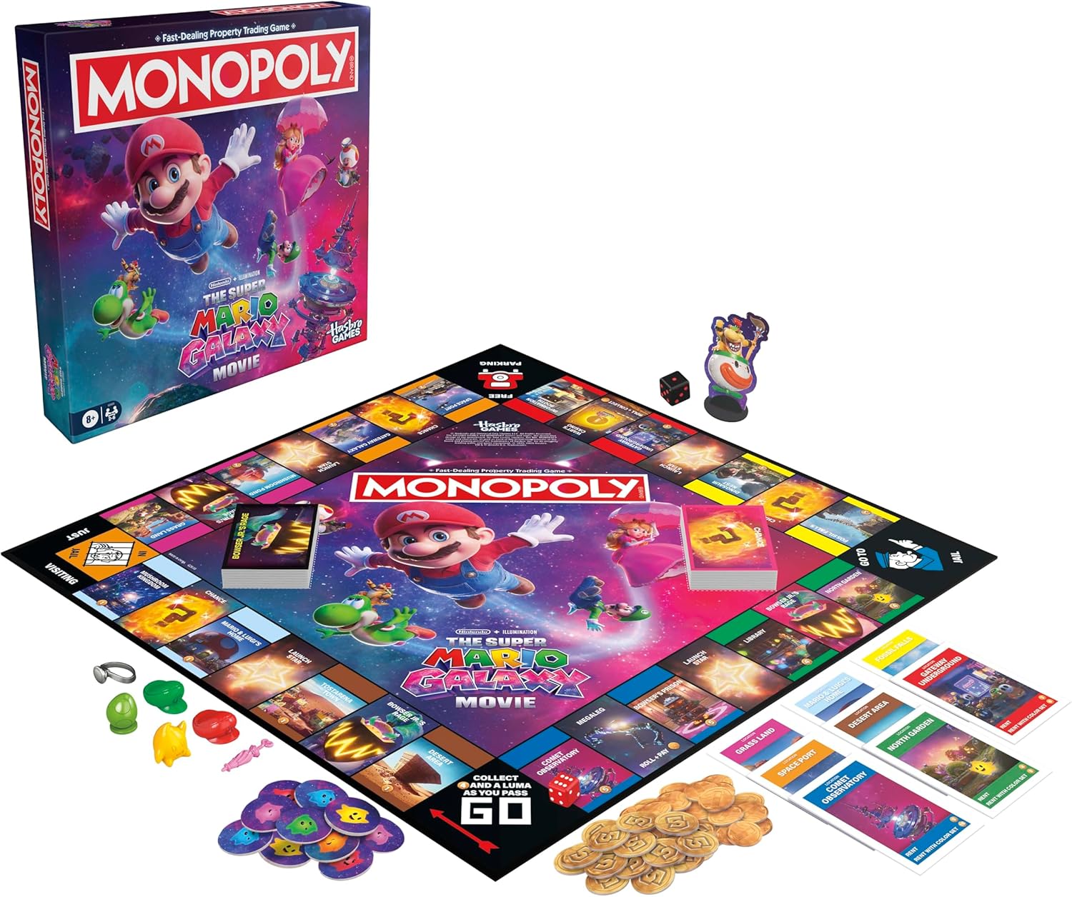 New Monopoly Super Mario Galaxy Movie edition now up for purchase at $25